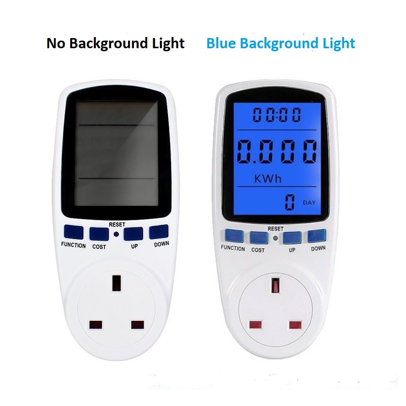 UK plug type 13A Electricity Power Consumption Meter Energy Monitor ...
