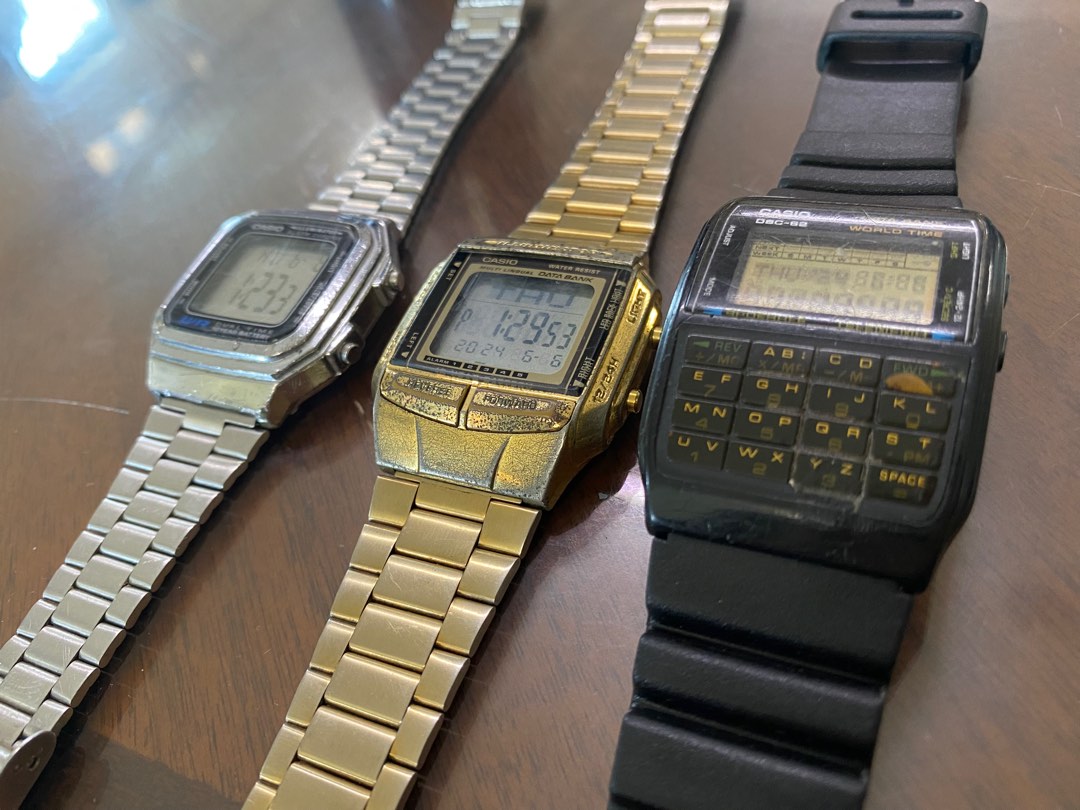 VINTAGE CASIO WATCHES BUNDLE OF 3 - DATA BANK DBC-62 / ILLUMINATOR / DB ...