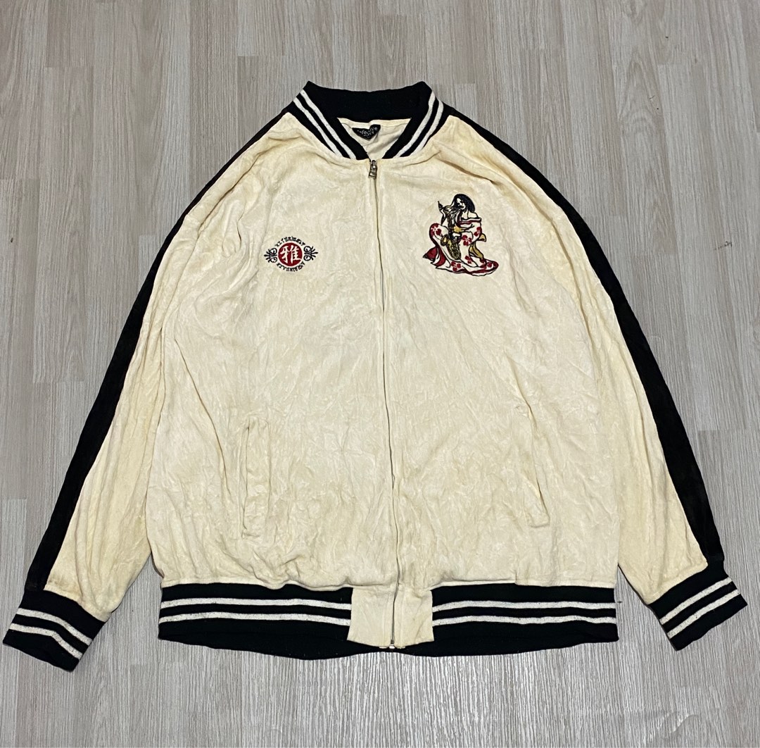 Vintage Defective Struct Japanese rare varsity geisha bomber velvet ...