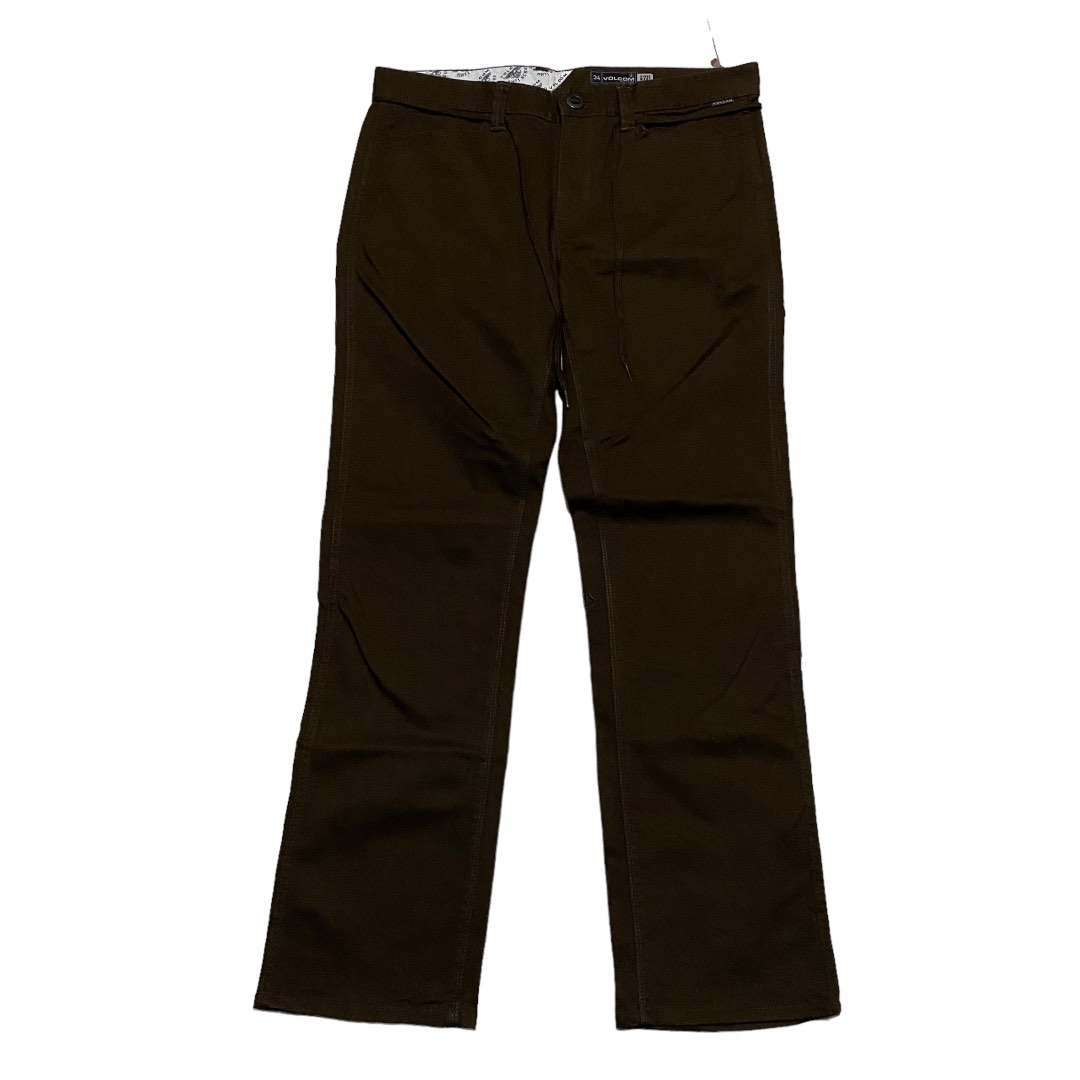 Volcom x Anti hero VSM brown chino longpants, Fesyen Pria, Pakaian ...