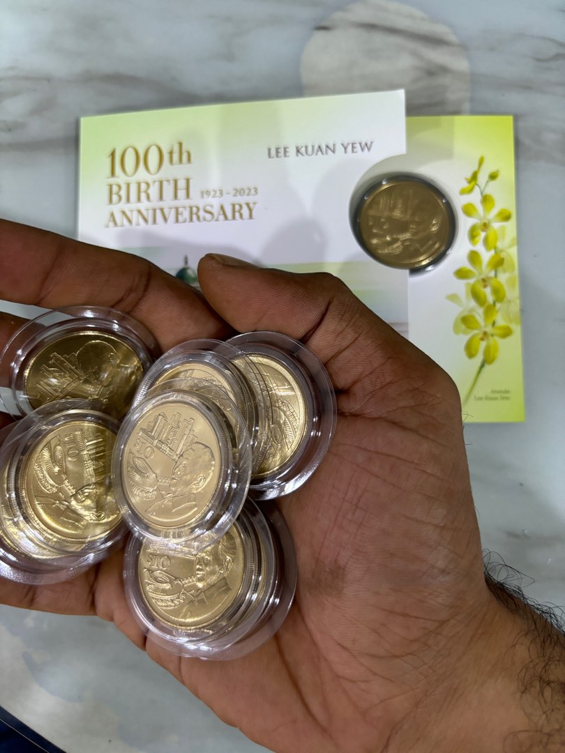 100th Birth Anniversary LKY commemorative coin, Hobbies & Toys ...