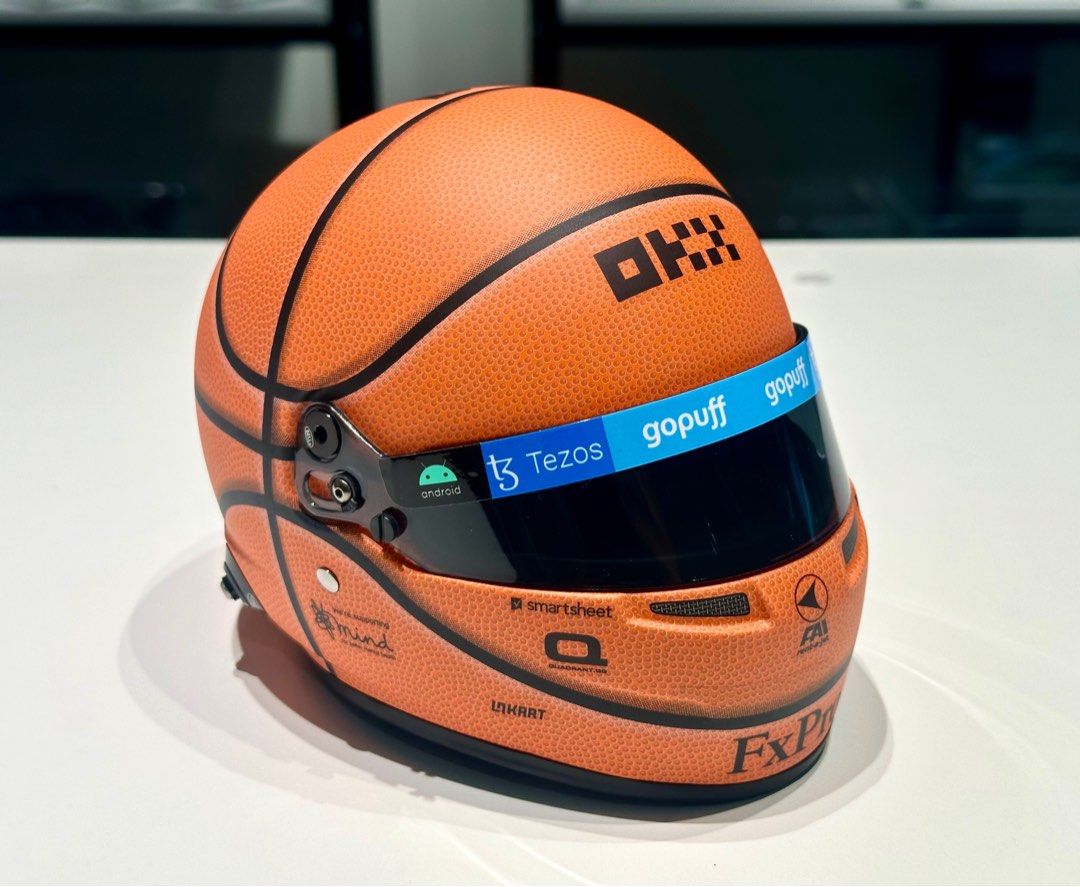 1/2 BELL Lando Norris 2022 Mclaren Miami Basketball Helmet, Hobbies ...