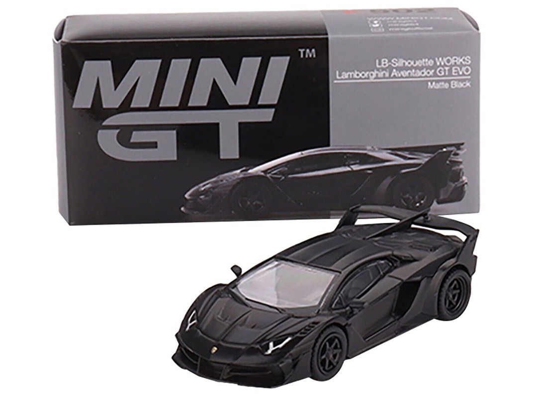 1/64 Mini GT LBWK Lamborghini Aventador EVO Matte Black, Hobbies & Toys ...