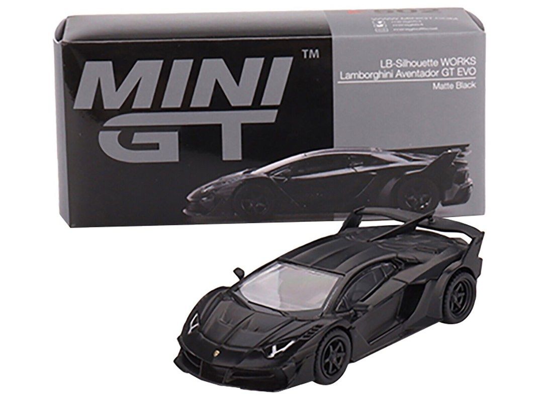 1/64 Mini GT LBWK Lamborghini Aventador EVO Matte Black, Hobbies & Toys ...