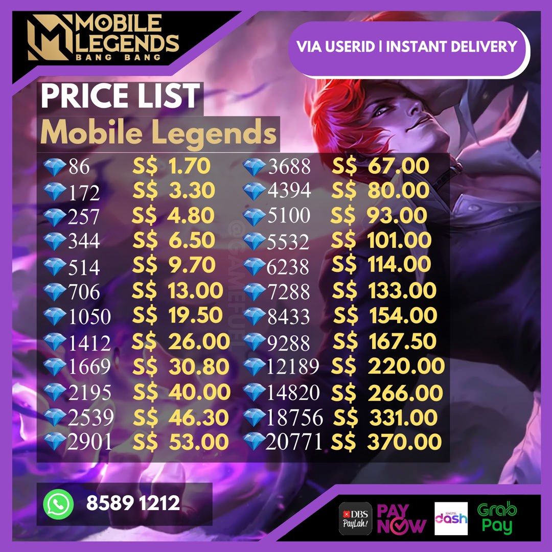 [9288💎 $167.5] 🔥100% CHEAPEST MLBB Diamonds 💎 Mobile Legends Diamonds ...