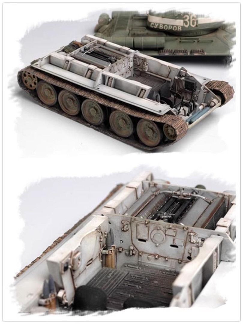 【拼裝模型_戰車】1/48 1:48 全內構 HOBBY BOSS 84809 蘇聯T-34/85 1944年型斜角焊接炮塔 主戰坦克, 興趣 ...