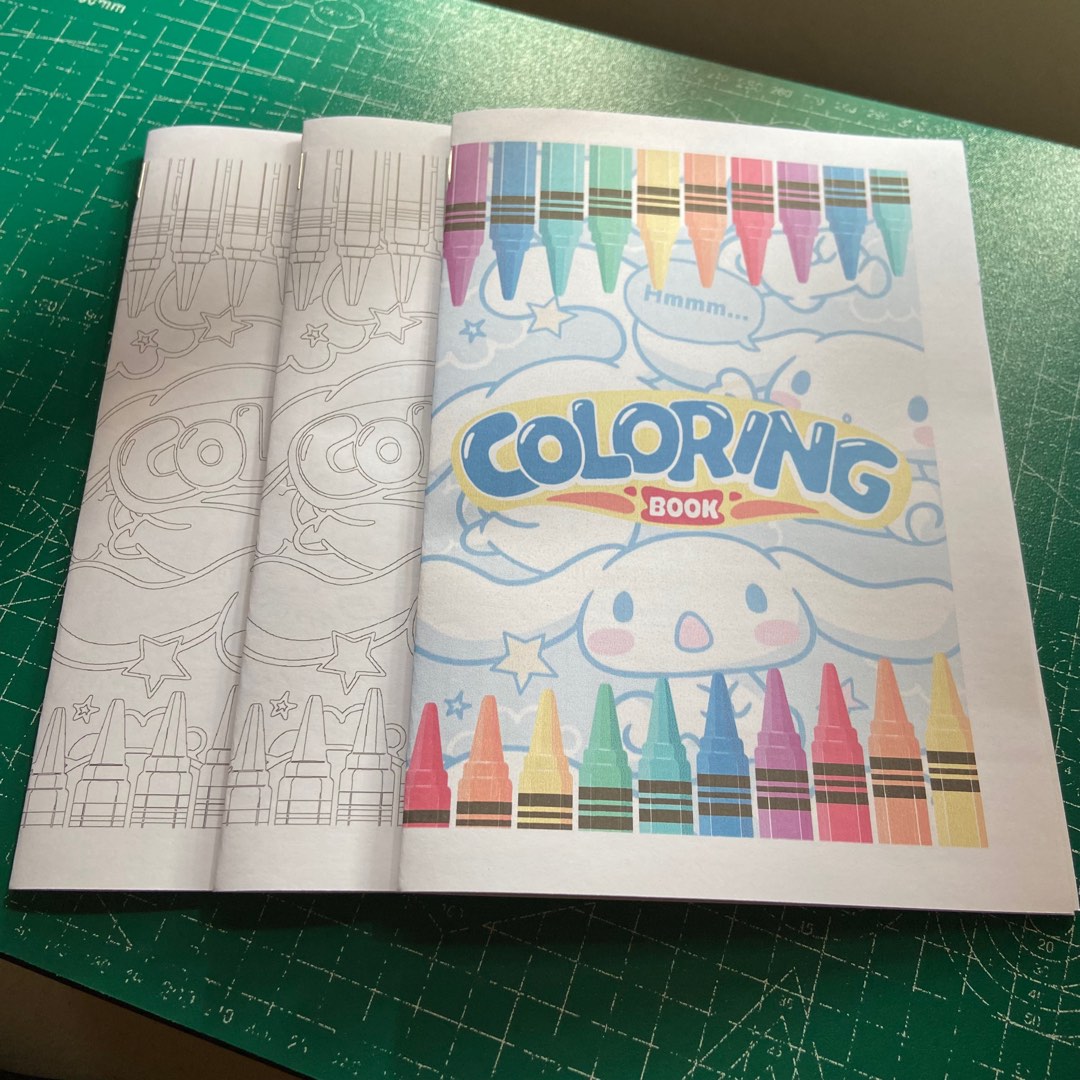 A5 SIZE MY MELODY/KUROMI/CINNAMOROLL COPY COLOR COLORING BOOK (24 ...