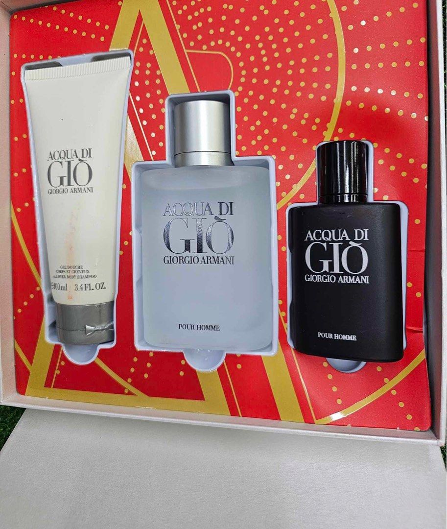 Acqua di gio perfume set, Beauty & Personal Care, Fragrance ...