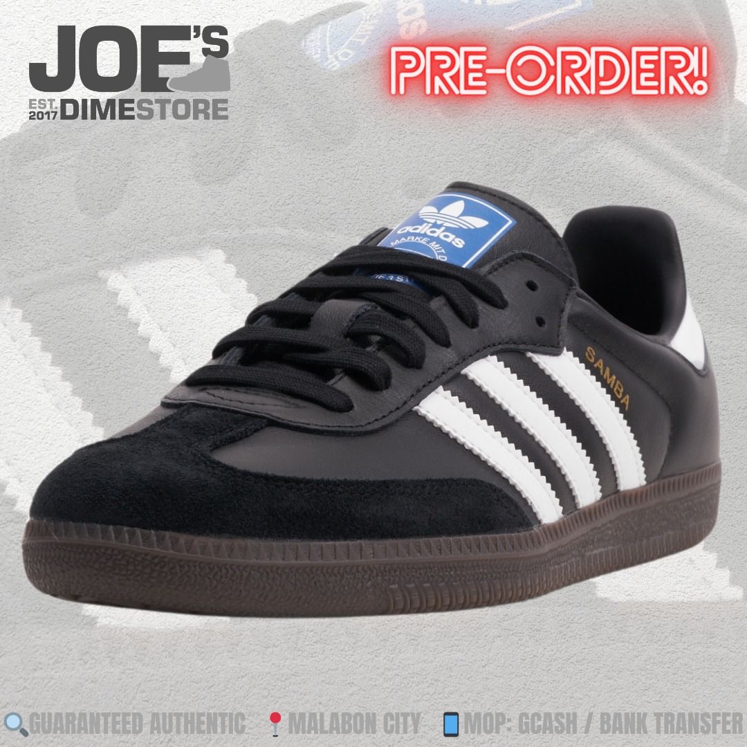 Adidas Samba OG J Core Black Cloud White, Women's Fashion, Footwear ...