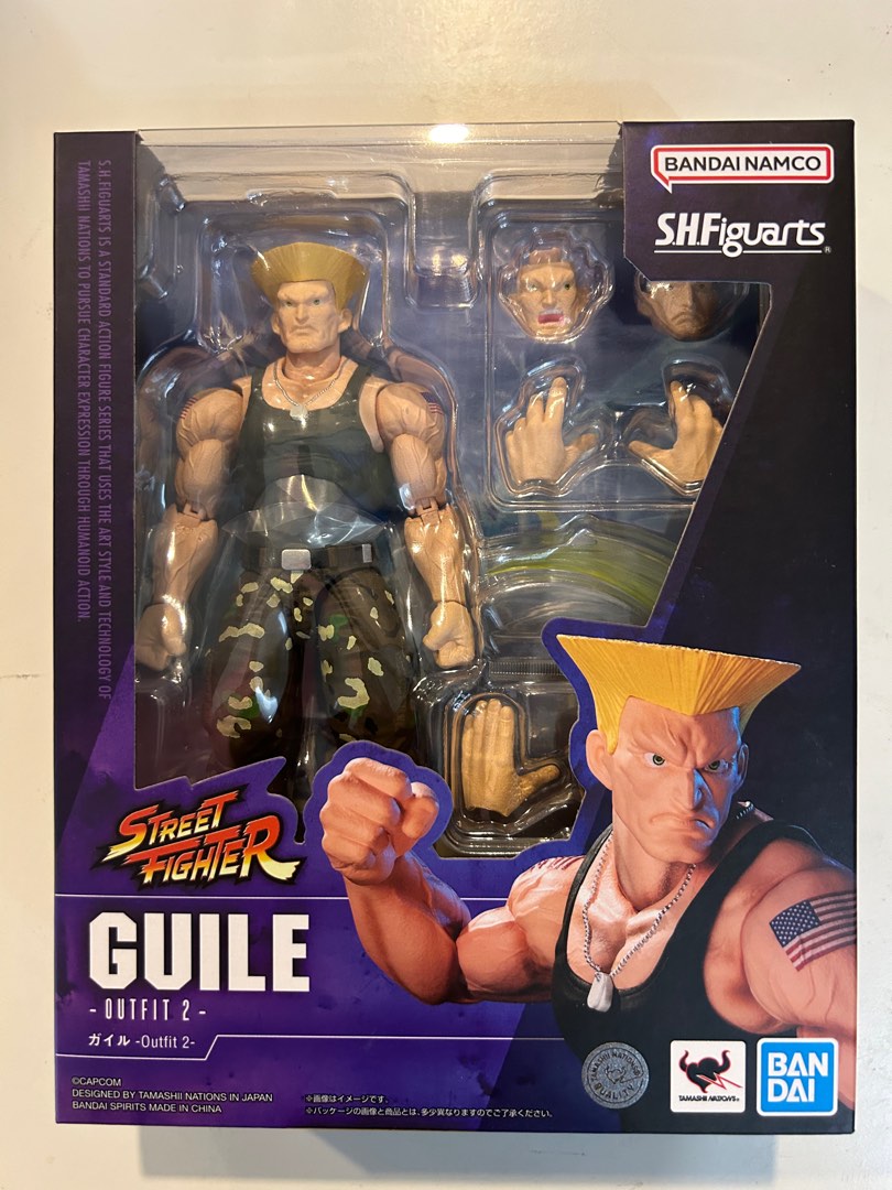 Bandai S.H.Figuarts SHF Street Fighter II Guile Action Figure, Hobbies ...