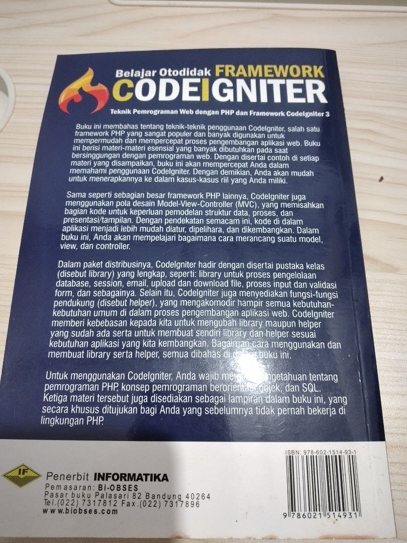 Belajar Otodidak Framework CODEIGNITER - Bydi Raharjo, Buku & Alat Tulis, Buku di Carousell