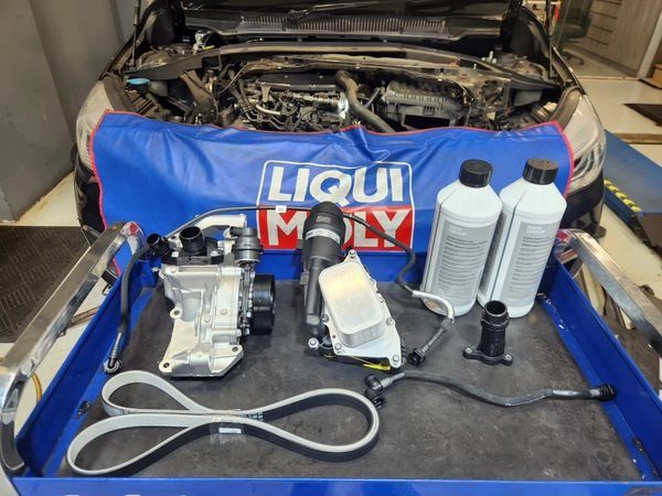 BMW F45 216D Change Original Thermostat, Water Pump complete With ...