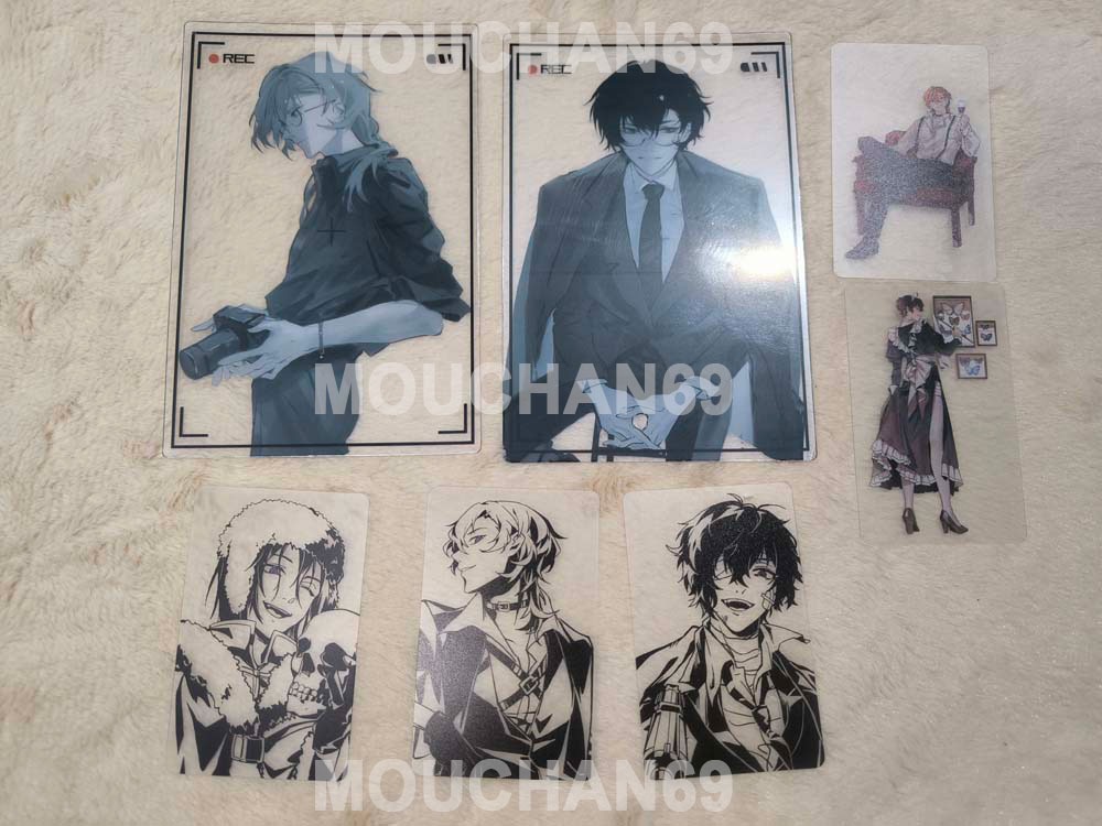 Bungo Stray Dog Transparent Photo Set BSD Osamu Dazai Chuuya Nakahara ...