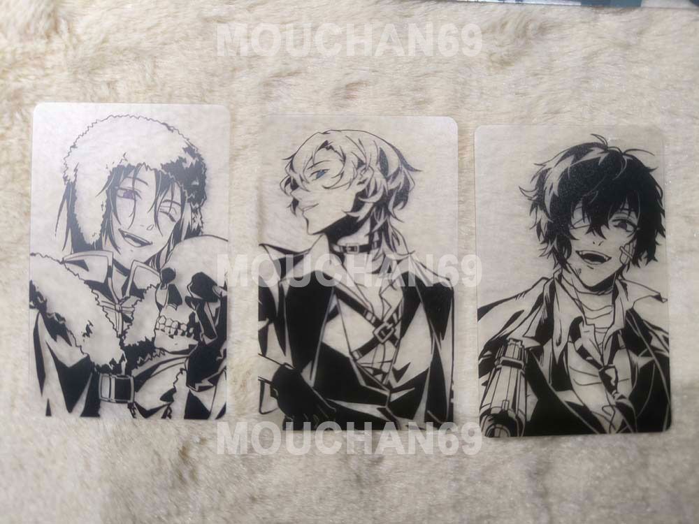 Bungo Stray Dog Transparent Photo Set BSD Osamu Dazai Chuuya Nakahara ...