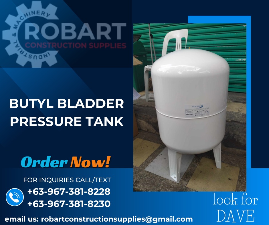BUTYL BLADDER PRESSURE TANK, Commercial & Industrial, Construction ...
