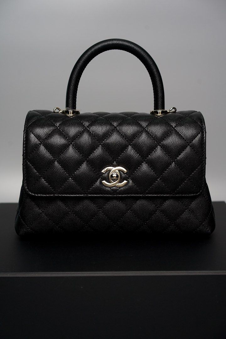 Chanel Mini Coco Handle in Black Caviar Ghw, Luxury, Bags & Wallets on ...