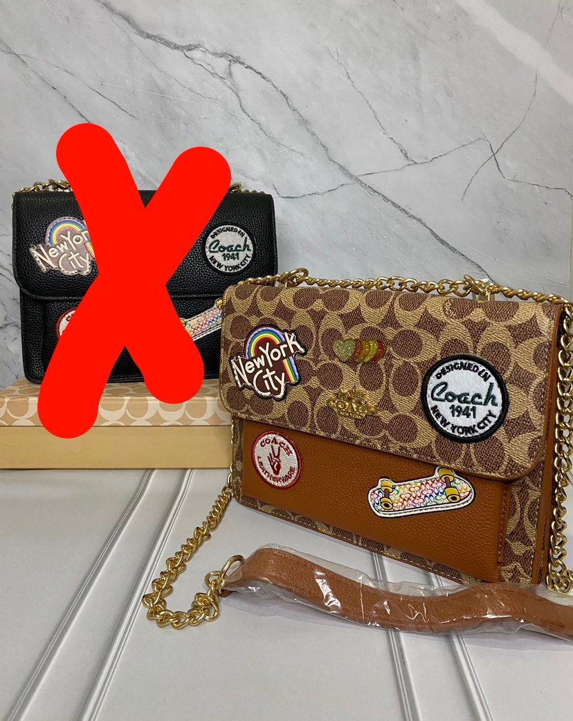 Coach Clare with Patches, Fesyen Pria, Tas & Dompet , Tas Selempang di Carousell