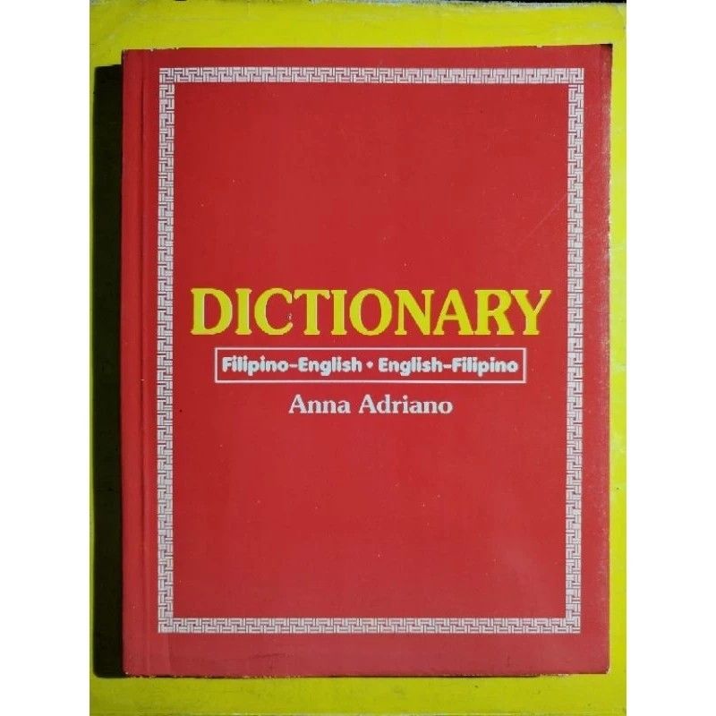 DICTIONARY Filipino-English English-Filipino by Anna Adriano, Hobbies ...