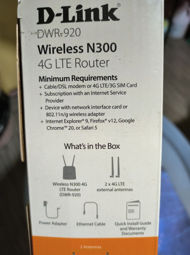 D-Link Wireless N300 4G LTE Router DWR-920, Computers & Tech, Parts & Accessories, Networking on ...
