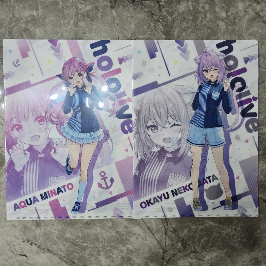 [Hololive] Lawson Racing A4 Clear Files Suisei Aqua Marine Okayu ...