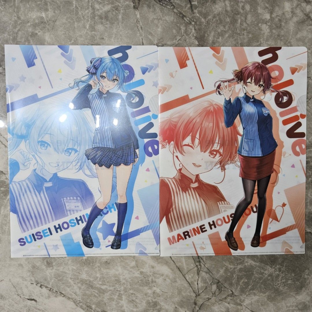 [Hololive] Lawson Racing A4 Clear Files Suisei Aqua Marine Okayu ...