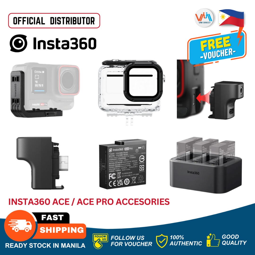 Insta360 Ace / Ace Pro Accessories Vertical Horizontal Mount Battery ...
