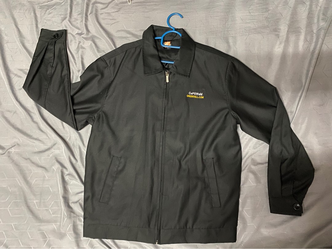 Jaket hitam kain, Men's Fashion, Coats, Jackets and Outerwear on Carousell