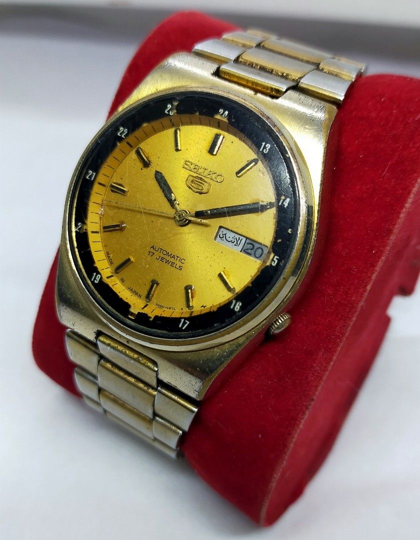 Jam Tangan Seiko 5 Military Automatic Japan Vintage Cal 7009, Fesyen Pria, Jam Tangan di Carousell