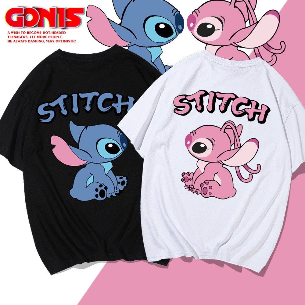 Kaos tshirt couple lucu Lilo & Stitch animated Baju couple cowok cewek ...