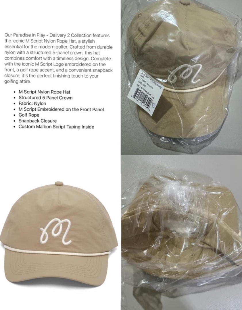 Malbon Golf Cap (Authentic), Men's Fashion, Watches & Accessories, Caps ...