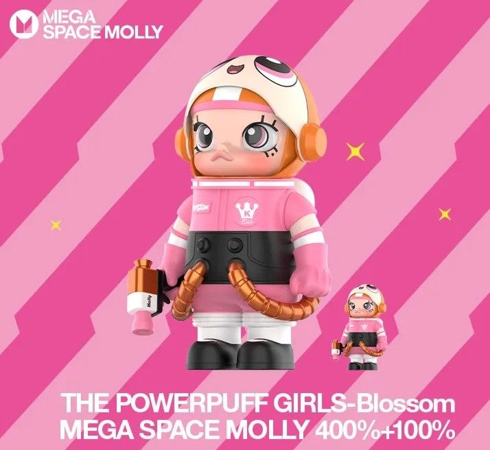 MEGA SPACE MOLLY POWERPUFF GIRLS - BLOSSOM 400% + 100%, Hobbies & Toys ...