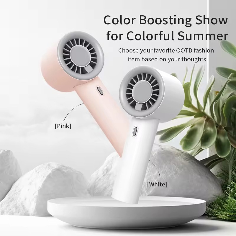 Mini Handheld Fan USB Rechargeable Desktop Fan for Indoor Outdoor ...
