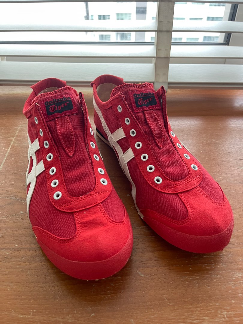 Onitsuka Tiger Red, Men's Fashion, Footwear, Casual shoes on Carousell