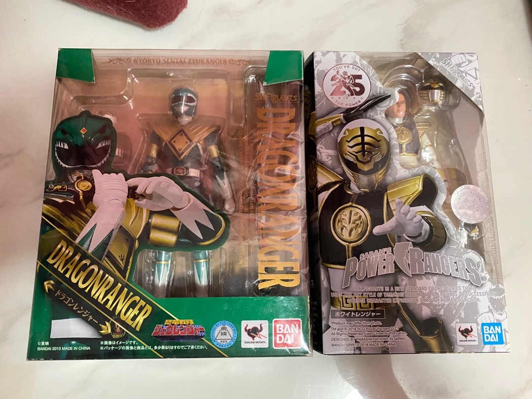 S.H.Figuarts Power Ranger White Ranger & dragon Ranger, 興趣及遊戲, 玩具 & 遊戲類 ...