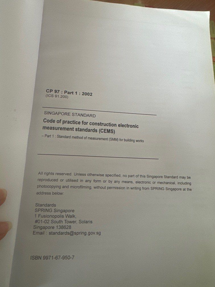 Singapore Standard Code of Practice for construction electronic ...