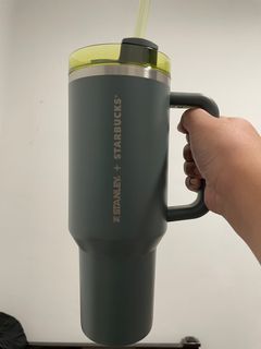 40oz Stanley Pink Parade/ Starbucks stanley dusty blue/ grey, Furniture ...