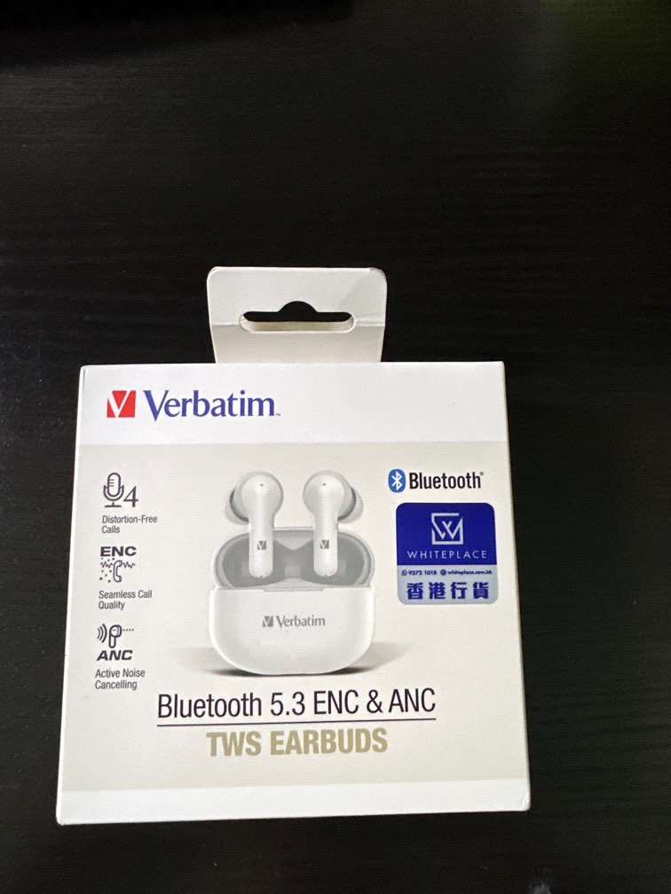 Verbatim Bluetooth 藍牙 5.3 ENC 及 ANC 真無線藍牙耳機, 音響器材, 耳機 - Carousell