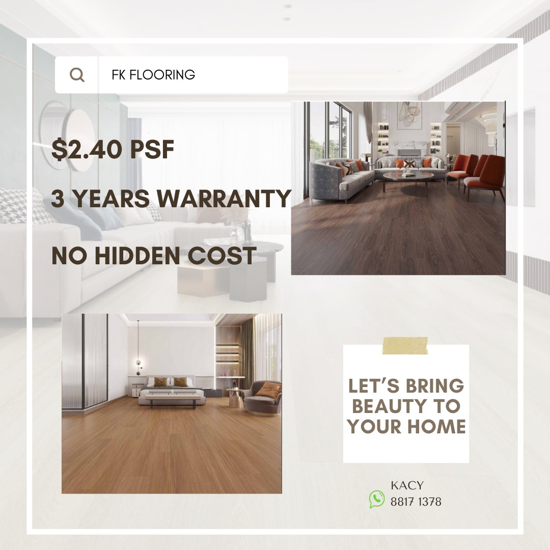 Vinyl flooring/Direct vinyl kakis/Luxury vinyl flooring/HDB vinyl floor ...