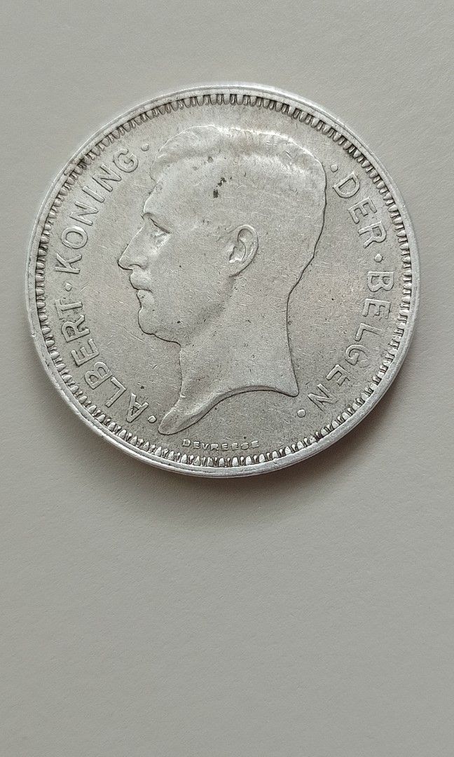 1934 Belgium 20 franc silver coin., Hobbies & Toys, Memorabilia ...