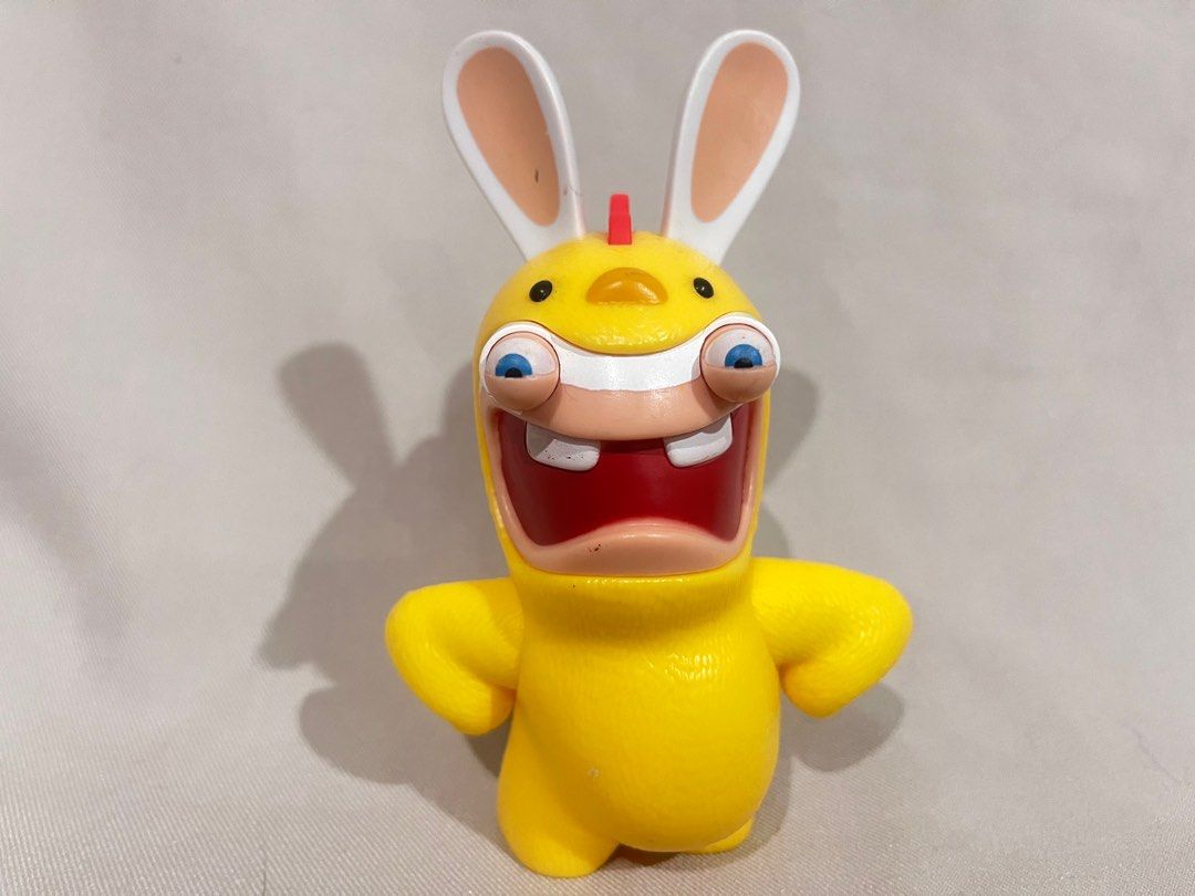 2019 Burger King Toy RAVING RABBIDS Rabbit Bunny Yellow Chicken ...