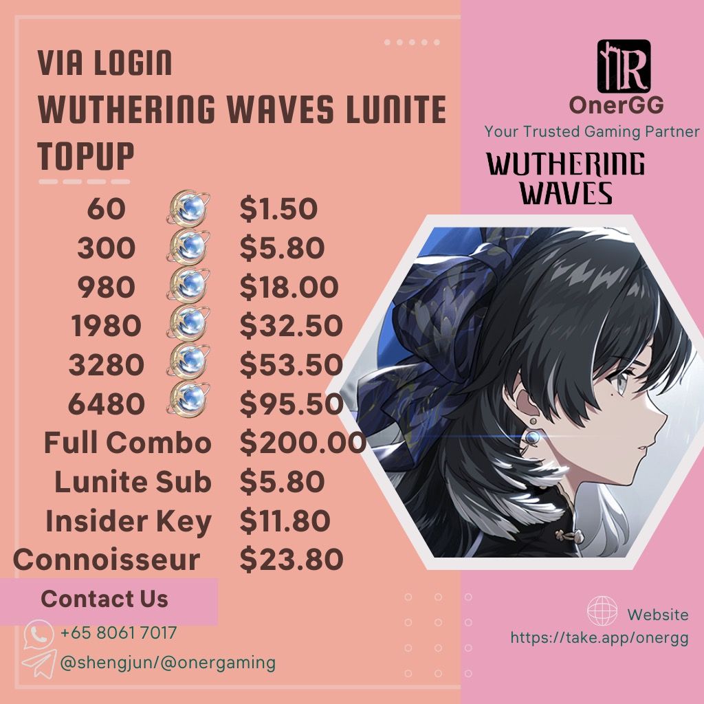 [6480 for 95.5$‼️|Full Set 200$‼️ | Cheapest] WUTHERING WAVES TOP UP ...