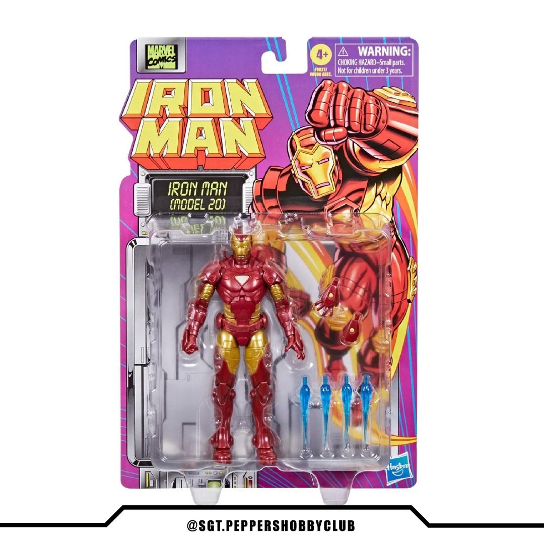 全新現貨 Hasbro Marvel Legends Retro Iron Man (Model 01 - Gold, Model 9 ...