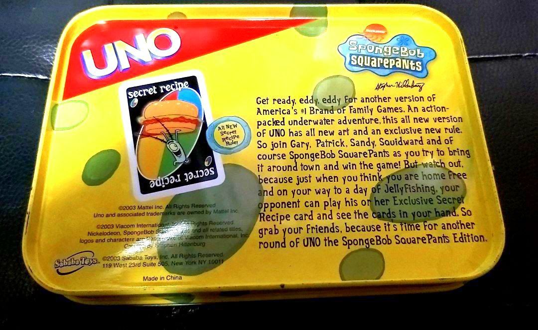 ️ UNO Spongebob Squarepants Special Edition Card Game, Hobbies & Toys ...