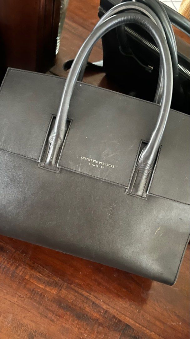 Aesthetic Pleasure Isolation black doff bag, Fesyen Wanita, Tas ...