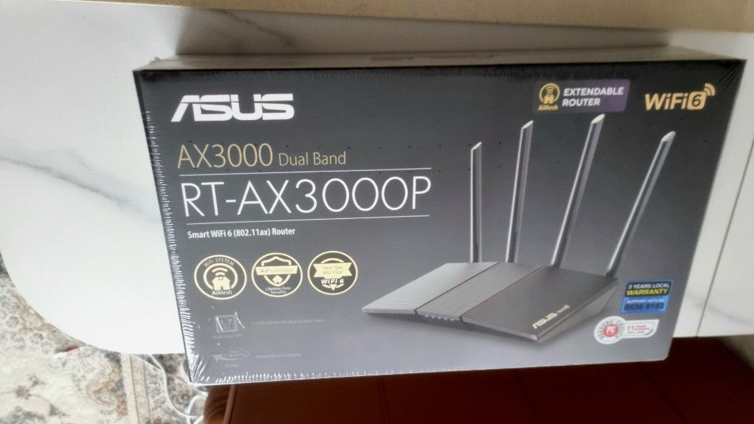 ASUS AX3000 Smart Wifi6 Router Modem (AI Mesh, Dual Band, 802.11ax ...