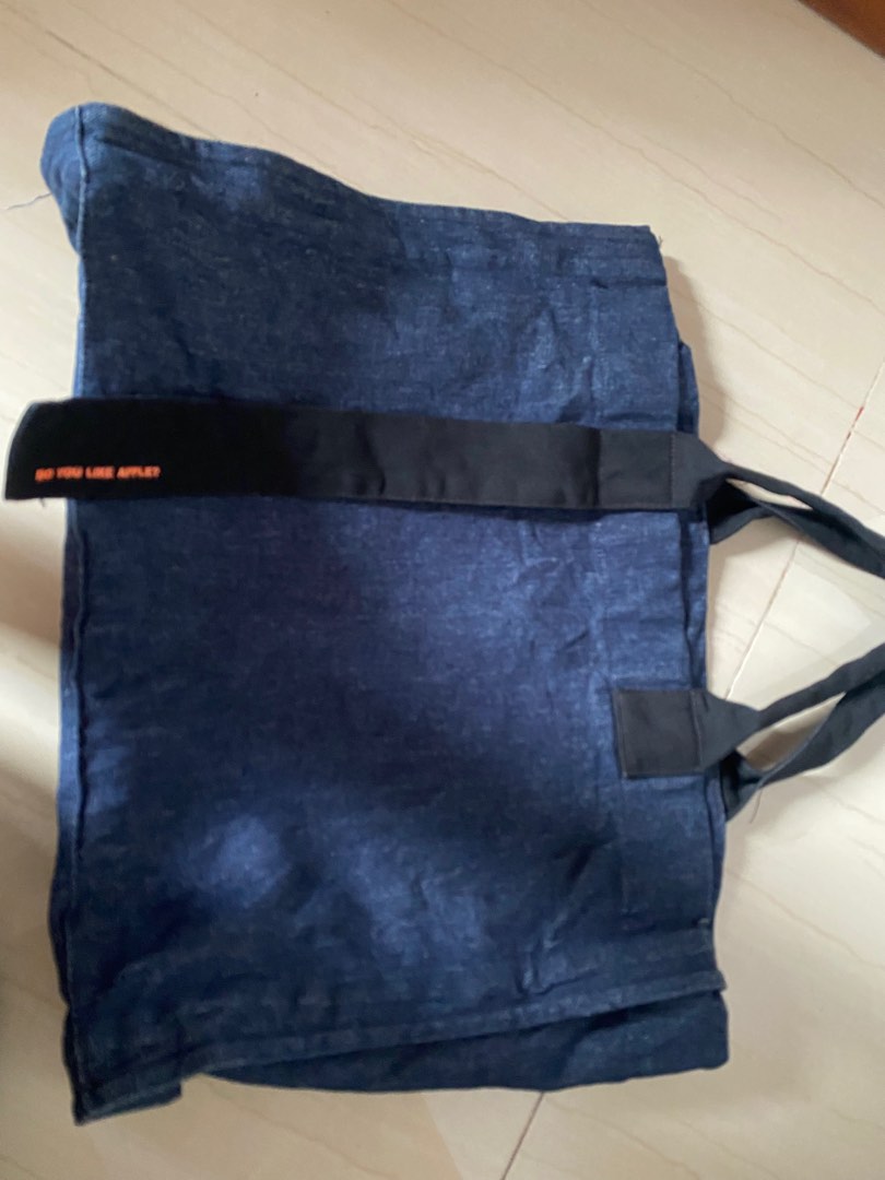 AUTHENTIC STUART BY MCSTUART TOTE JEANS DENIM JUMBO SIZE, Barang Mewah ...