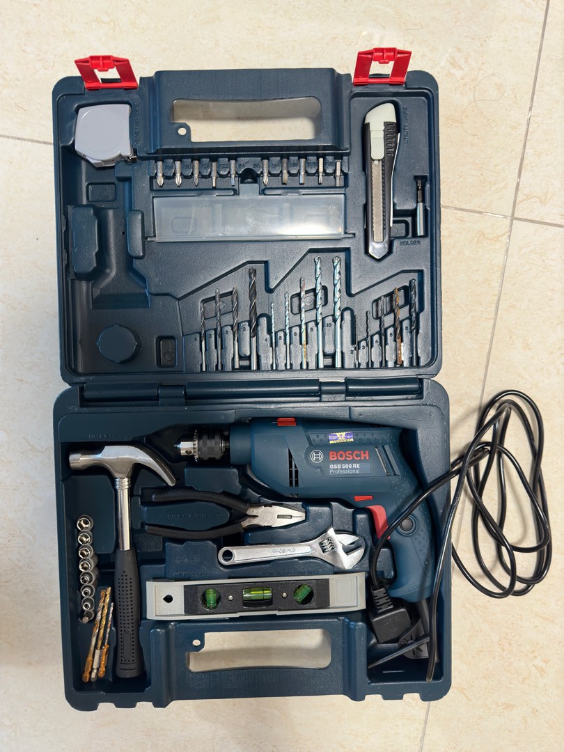 Bosch GSB 500 RE set 500W, TV & Home Appliances, Electrical, Adaptors ...
