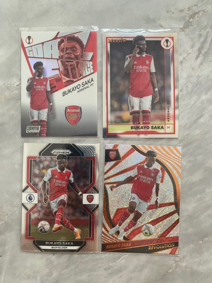 Bukayo Saka Refractor Arsenal Football Soccer Card Lot, Hobbies & Toys ...