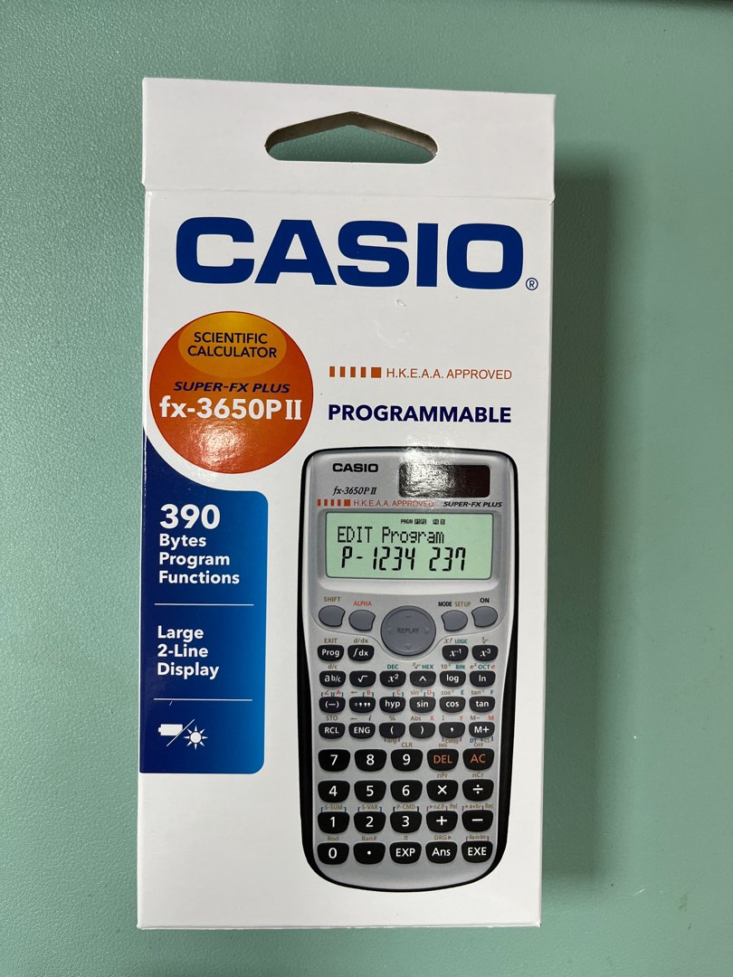 CASIO fx-3650P II Scientific Calculator計算機 計數機 (for M1/M2), 興趣及遊戲, 手作＆自家設計, 文具 - Carousell