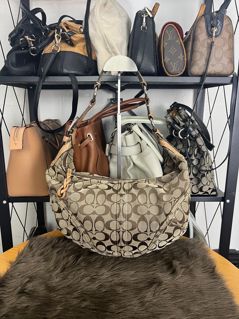 Coach Half Moon Hobo Bag Signature Canvas, Luxury, Bags & Wallets on ...